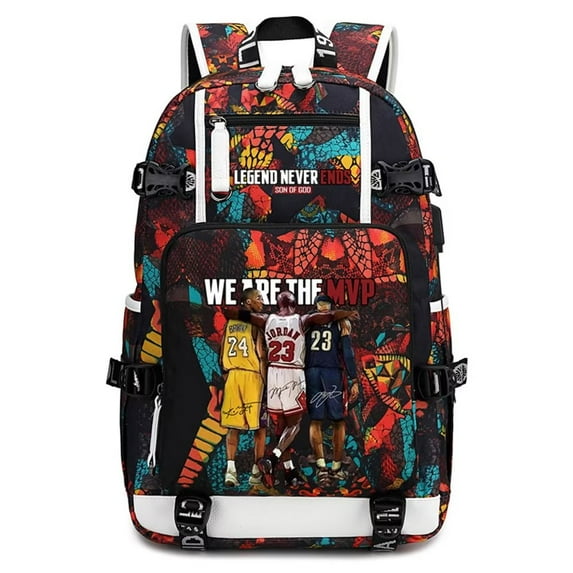 Basketball Player Legend Never Ends Multifunction Backpack Travel ...