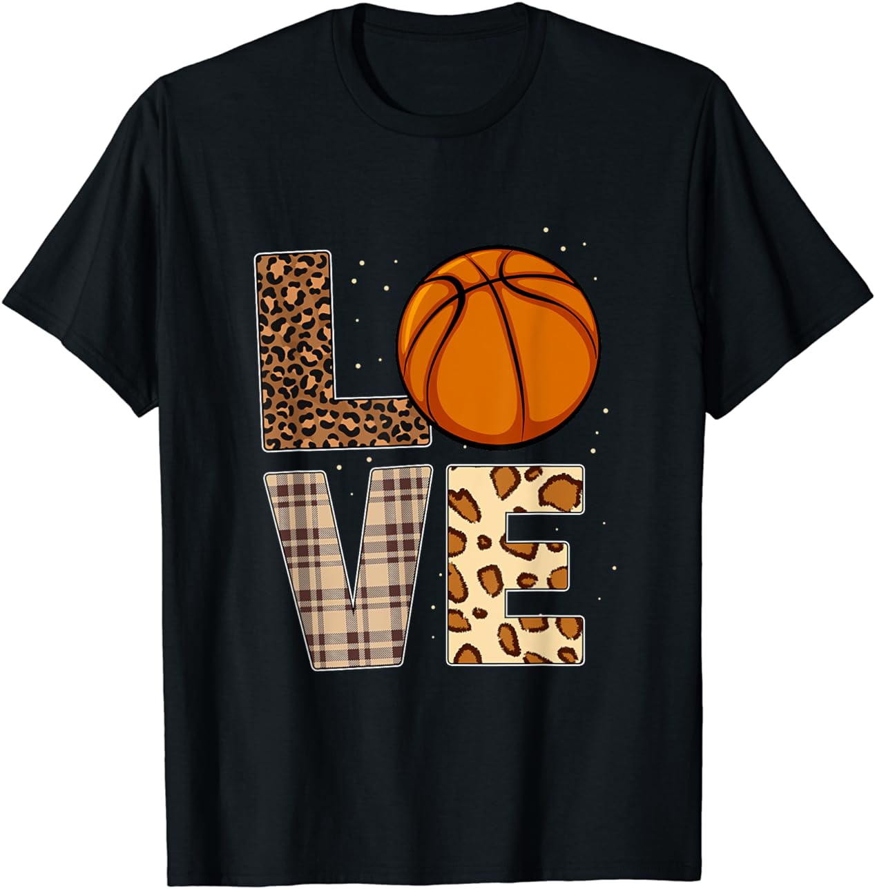 Basketball Player Leopard Cheetah Basketball Love Basketball T-Shirt ...