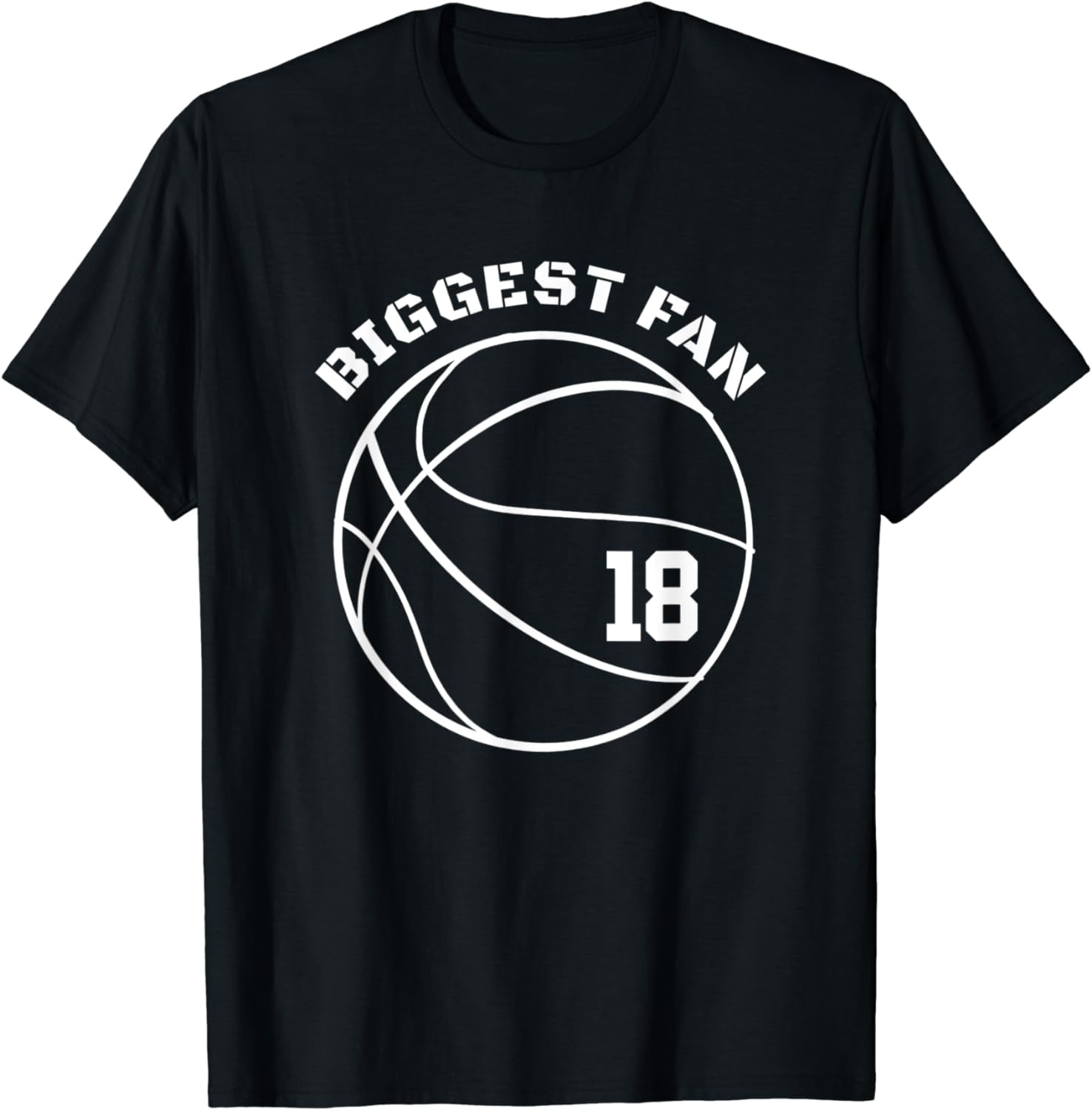 Basketball Player, Number 18's Biggest Fan, Basketball Fan T-Shirt ...