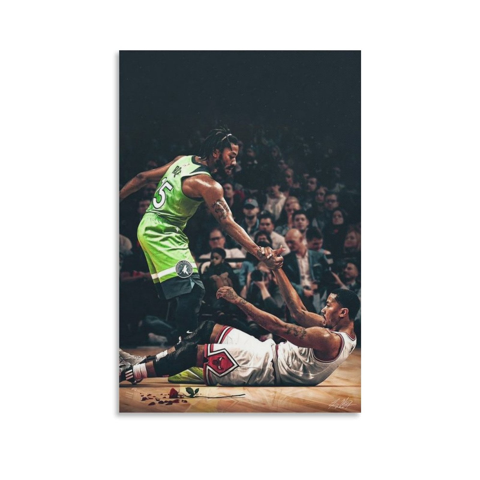 Basketball Player Poster Derrick Rose Picture (78) Art Poster Canvas ...
