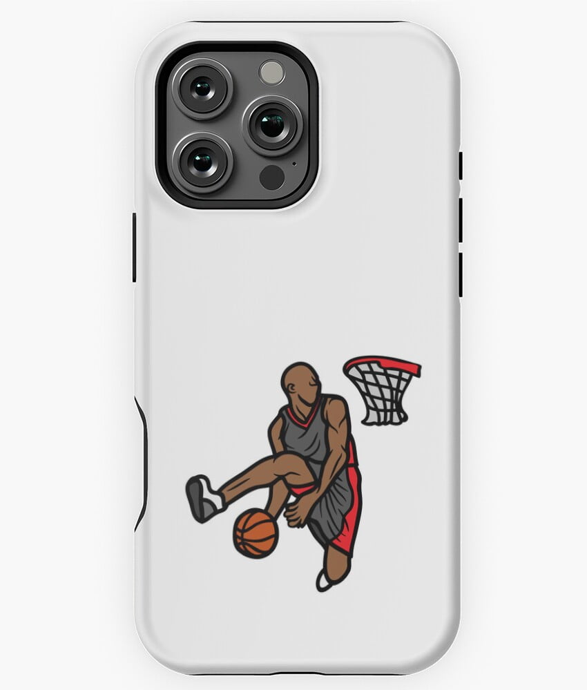 Basketball Player Shooting Sports Art Phone Case for iPhone 16 15 14 13 ...