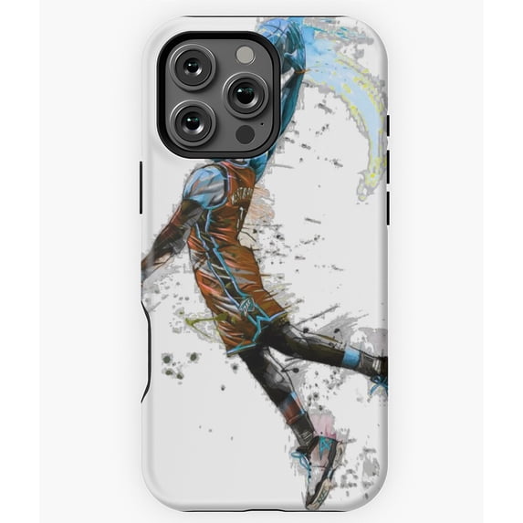 Basketball Player Silhouette Phone Case for iPhone 16 15 14 13 12 11 ...