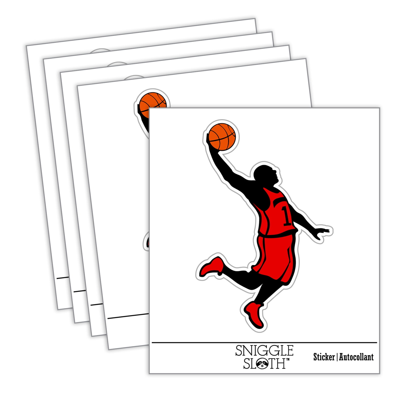 Basketball Player Slam Dunk Sports Car Window Bumper Water Bottle Phone ...