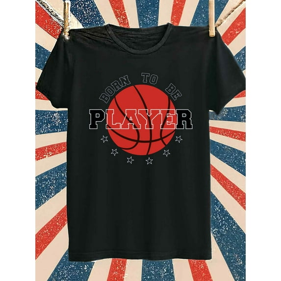 Basketball Player Tee men Exercise 180G 100% Cotton black Dumbbell gym ...