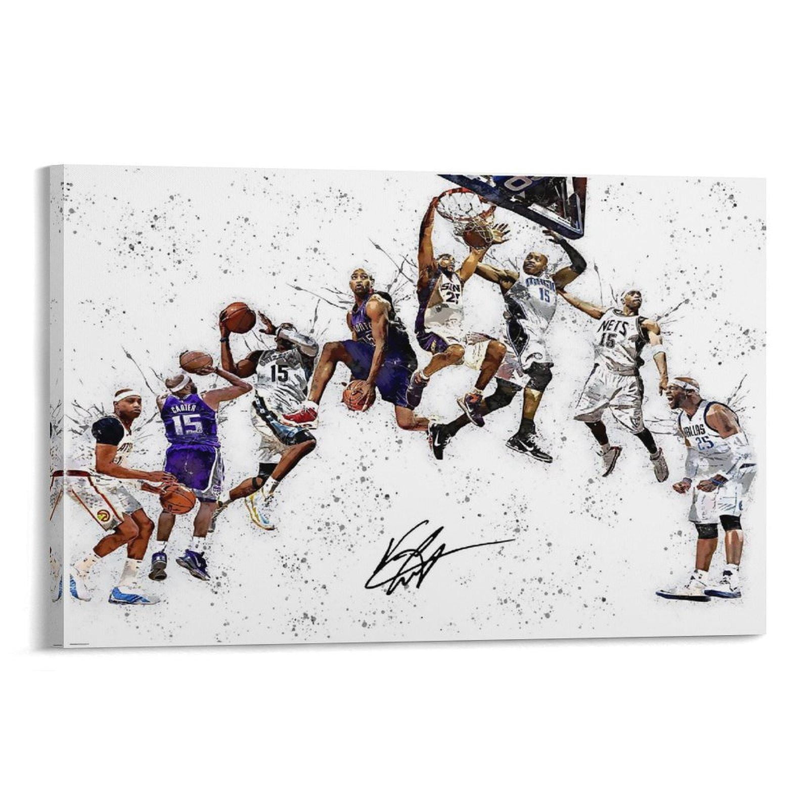 Basketball Player Vince Carter Classic Splash Ink Wall Art Picture ...