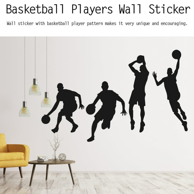 Basketball Player Wall Sticker PVC Decal for Home Kids Bedroom Living ...