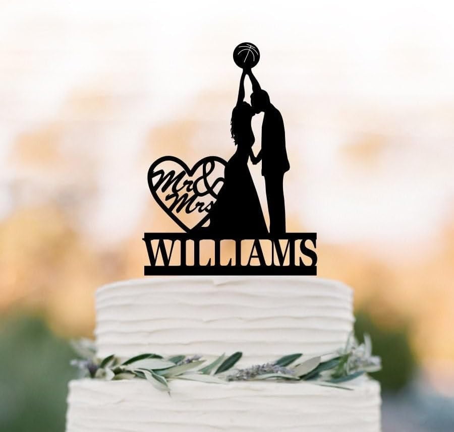 Basketball Player Wedding Cake Topper,Personalized Mr Mrs Basketball ...