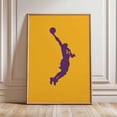 Basketball Poster Slam Dunk Wall Art Print Modern Sports Silhouette ...