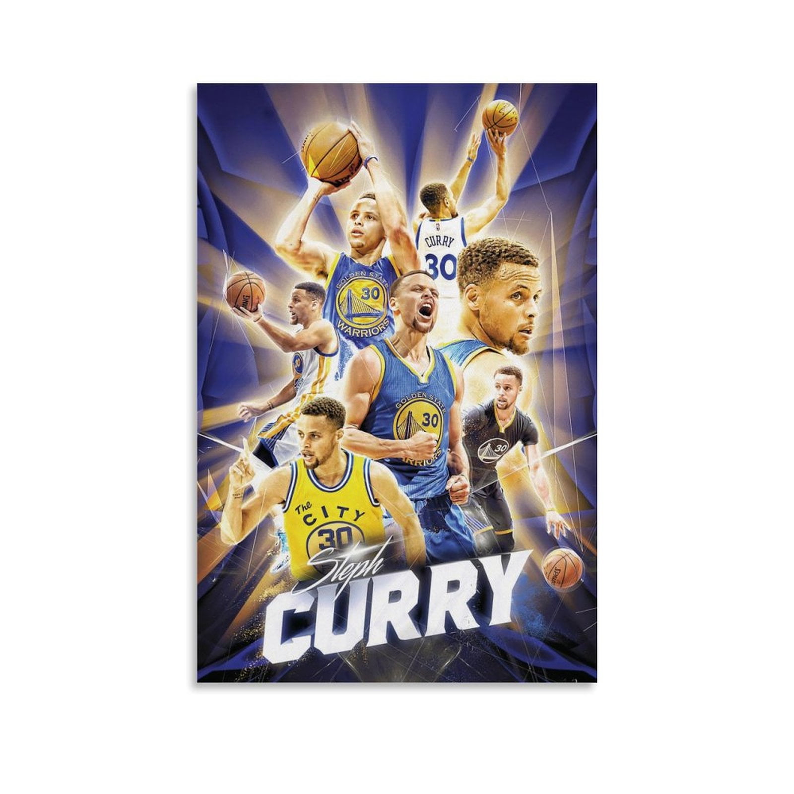 Basketball Posters Stephen Curry Painting Vintage Poster Picture Print ...