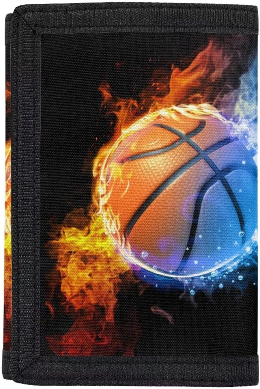 Basketball Pouch for Boys Tri-fold Wallet Water and Fire are Immiscible ...