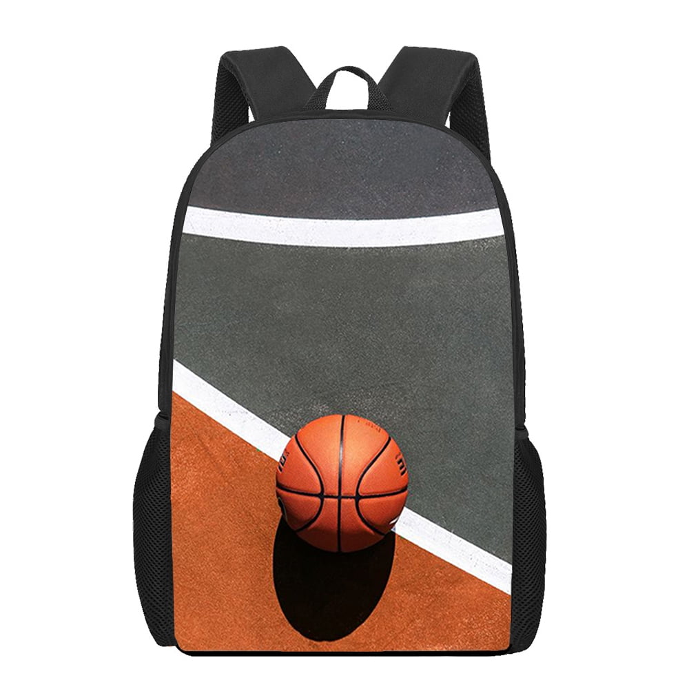 Basketball Print Bags For Print s Backpacks Women Student Book Bag ...