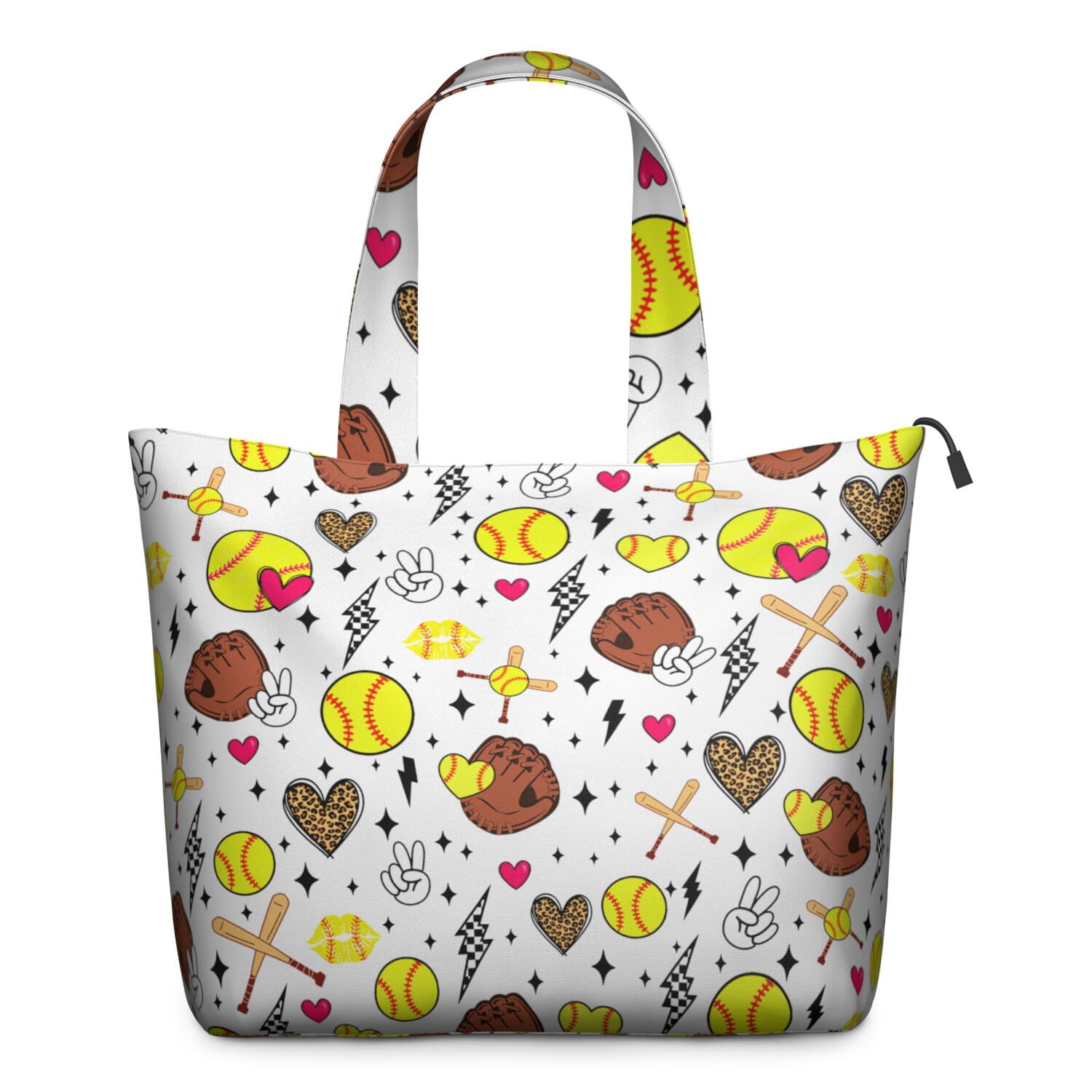 Basketball Print Carry-On Tote for Women, Spacious Design with Zipper ...