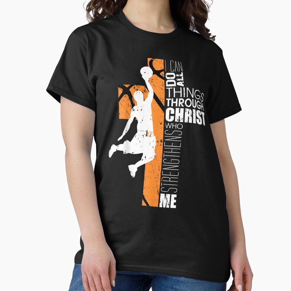 Basketball Religious Bible Verse Philippians T Shirt, Sports Hobby ...