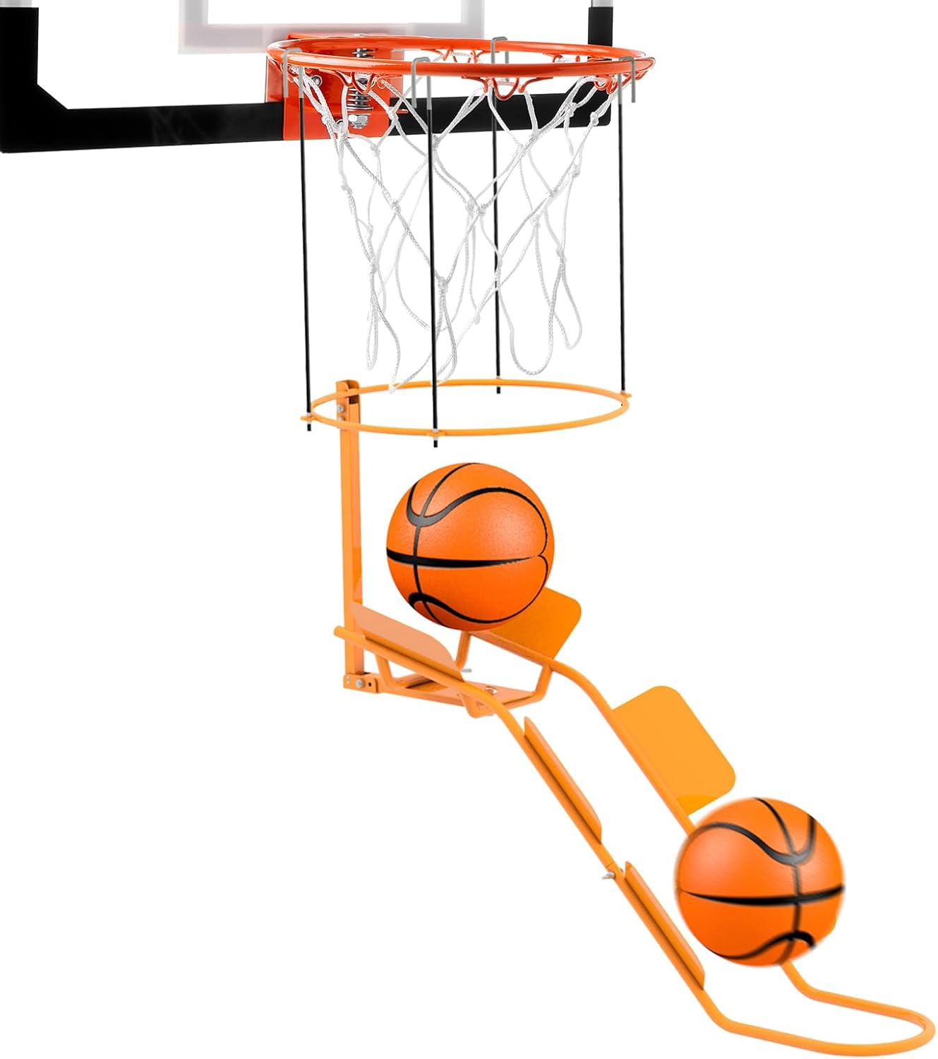 Basketball Return Attachment for 18" Rim - Heavy Duty Steel Basketball ...