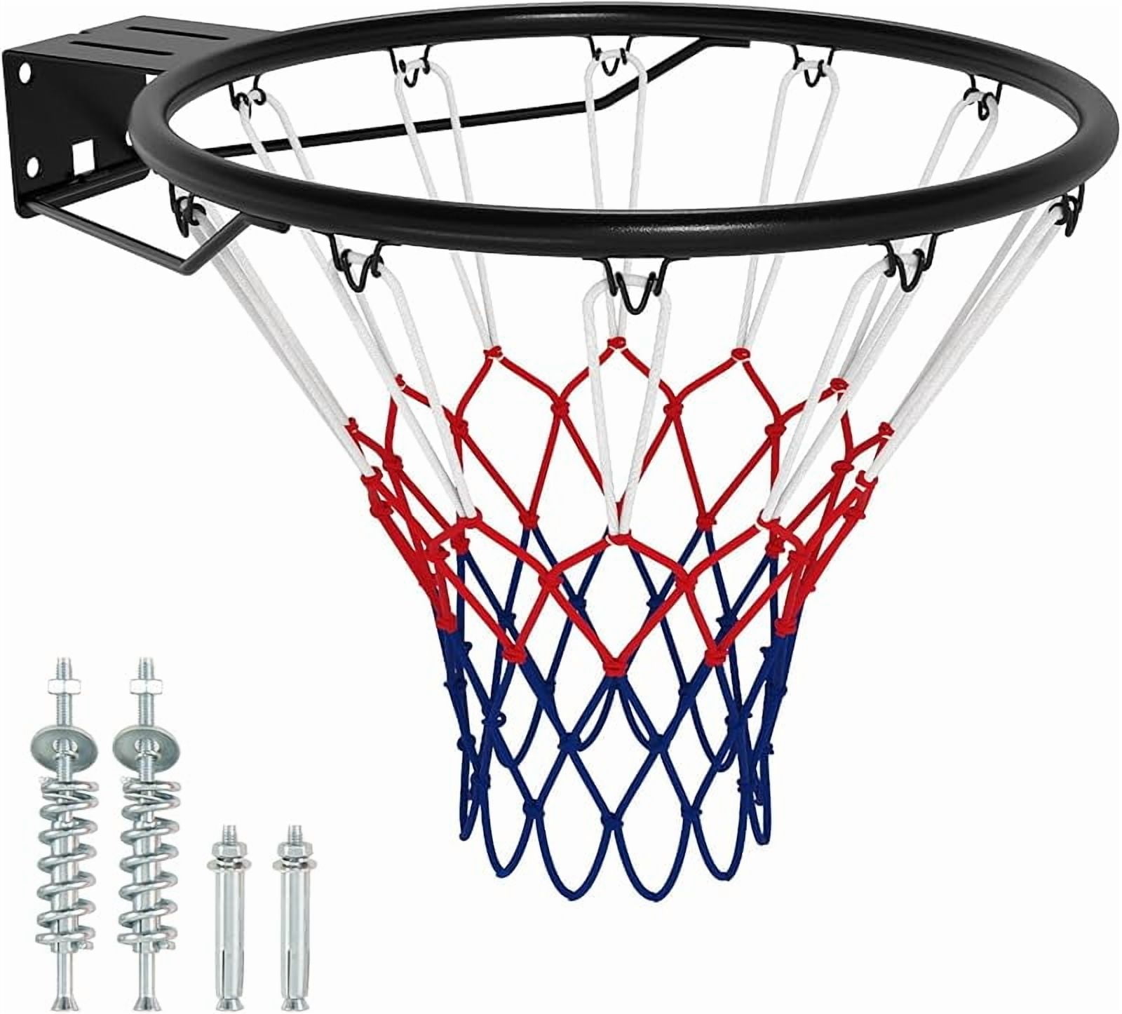 Basketball Rim, 15/18 inch Basketball Rim Replacement with All-Weather ...