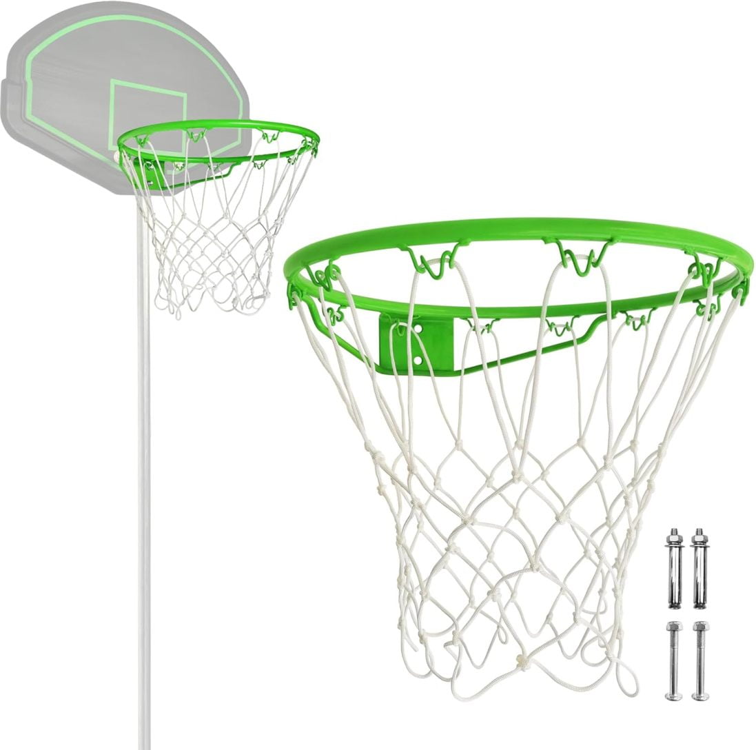 Basketball Rim Replacement, 2 Holes Basketball Hoop Rim for 14ft/16ft ...