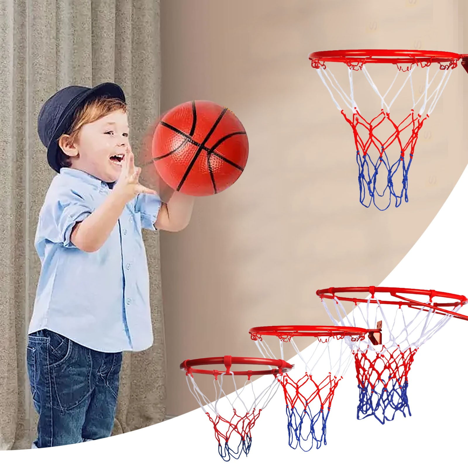Basketball Rim Replacement Steel Portable Basketball Rim and Net with ...