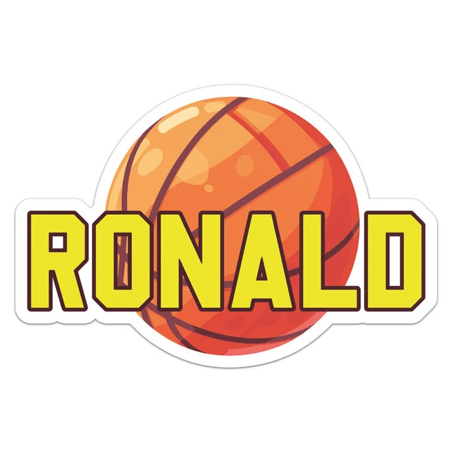 Basketball Ronald Sticker Phone Decal Water Bottle Stickers Car Decals ...