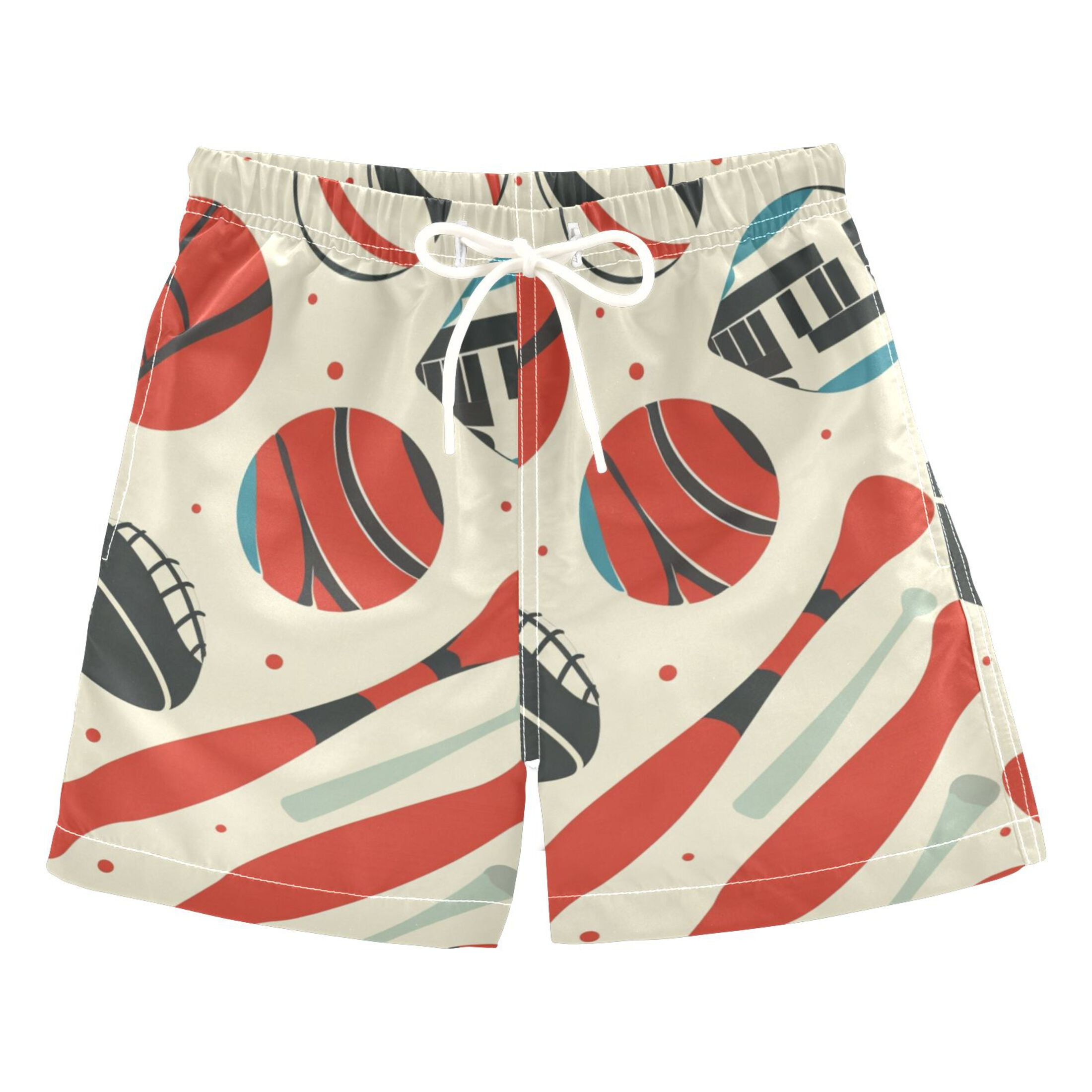 Basketball Rugby Baseball Bat Boys' Swim Trunks Board Shorts Beach ...