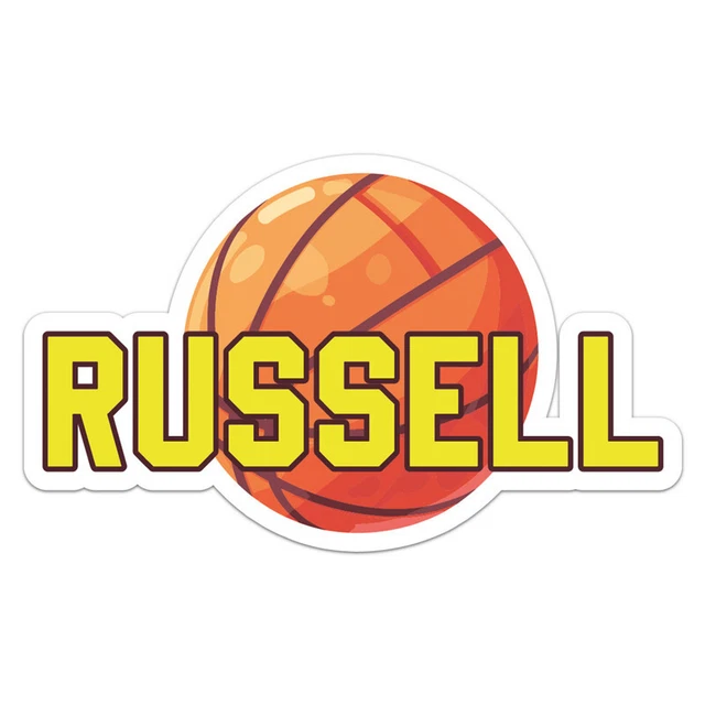 Basketball Russell Sticker Phone Decal Water Bottle Stickers Car Decals ...