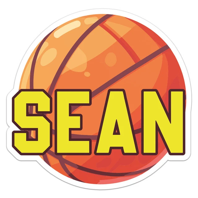 Basketball Sean Sticker Phone Decal Water Bottle Stickers Car Decals ...
