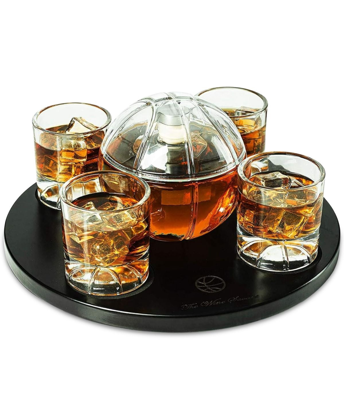 Basketball - Shaped Decanter & Glass Set with Tray - Walmart.com