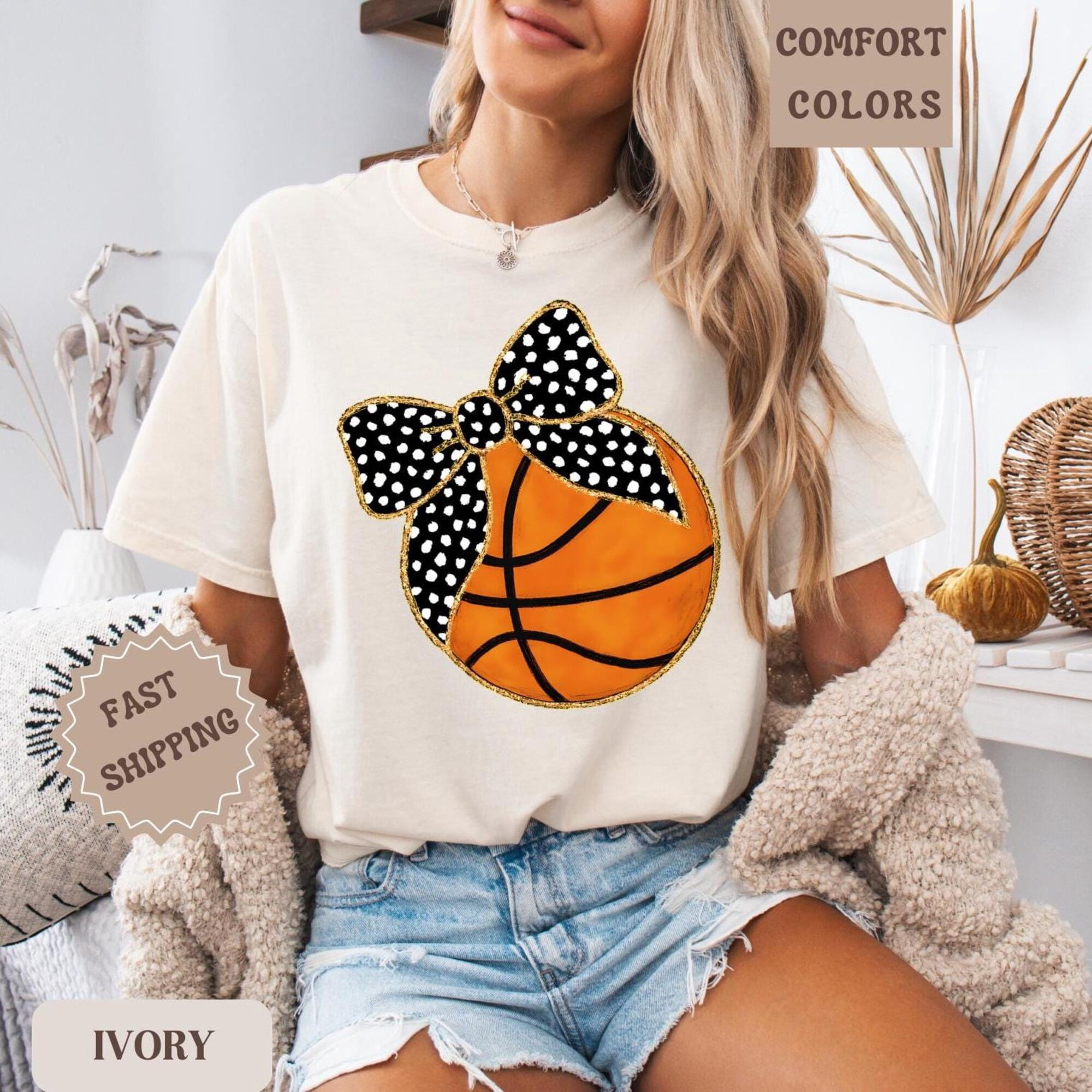 Basketball Shirt Coquette Bow Basketball Tee Game Day Shirt for Girls ...