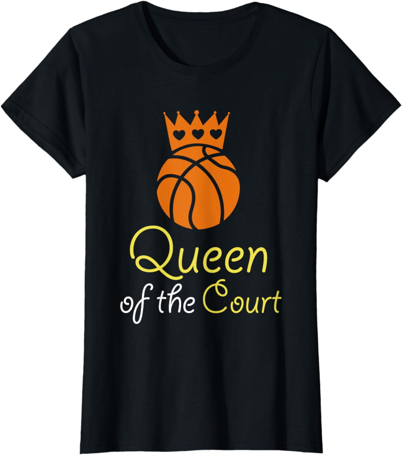 Basketball Shirts for Girls Teens Queen Court T Shirt Gift - Walmart.com