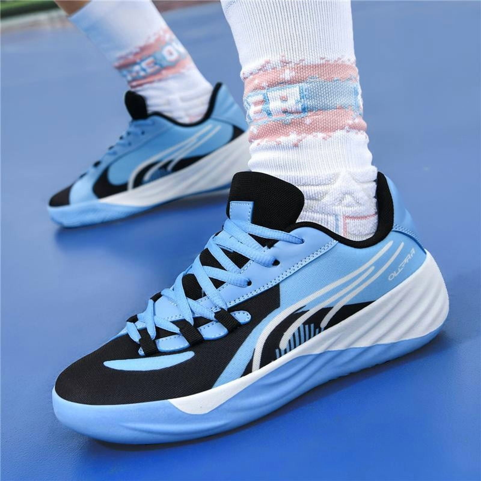 Basketball Shoes, Lightweight Non-Slip Outdoor Sneakers, High-Top Shock ...