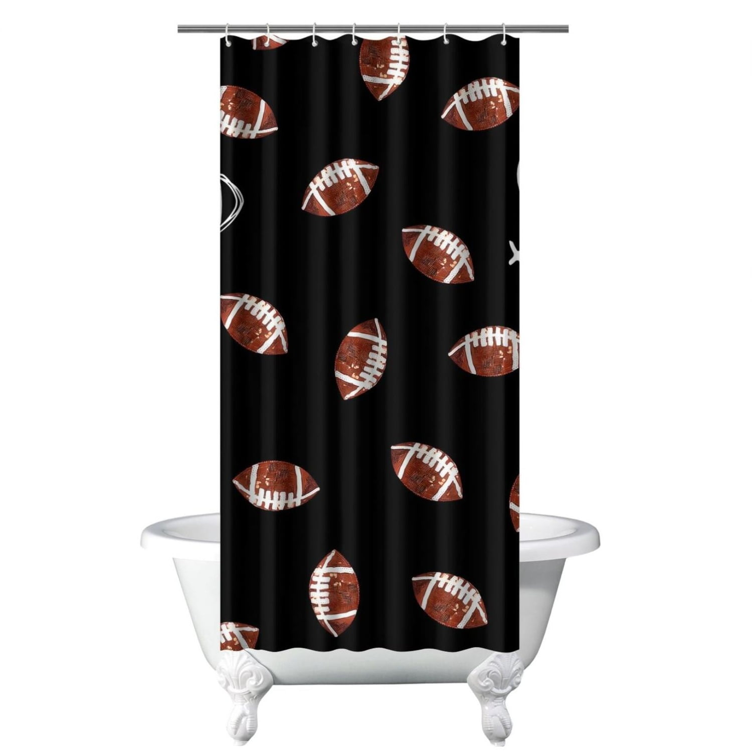 Basketball Shower Curtain, Sports Ball Game Team Player Print Fade ...