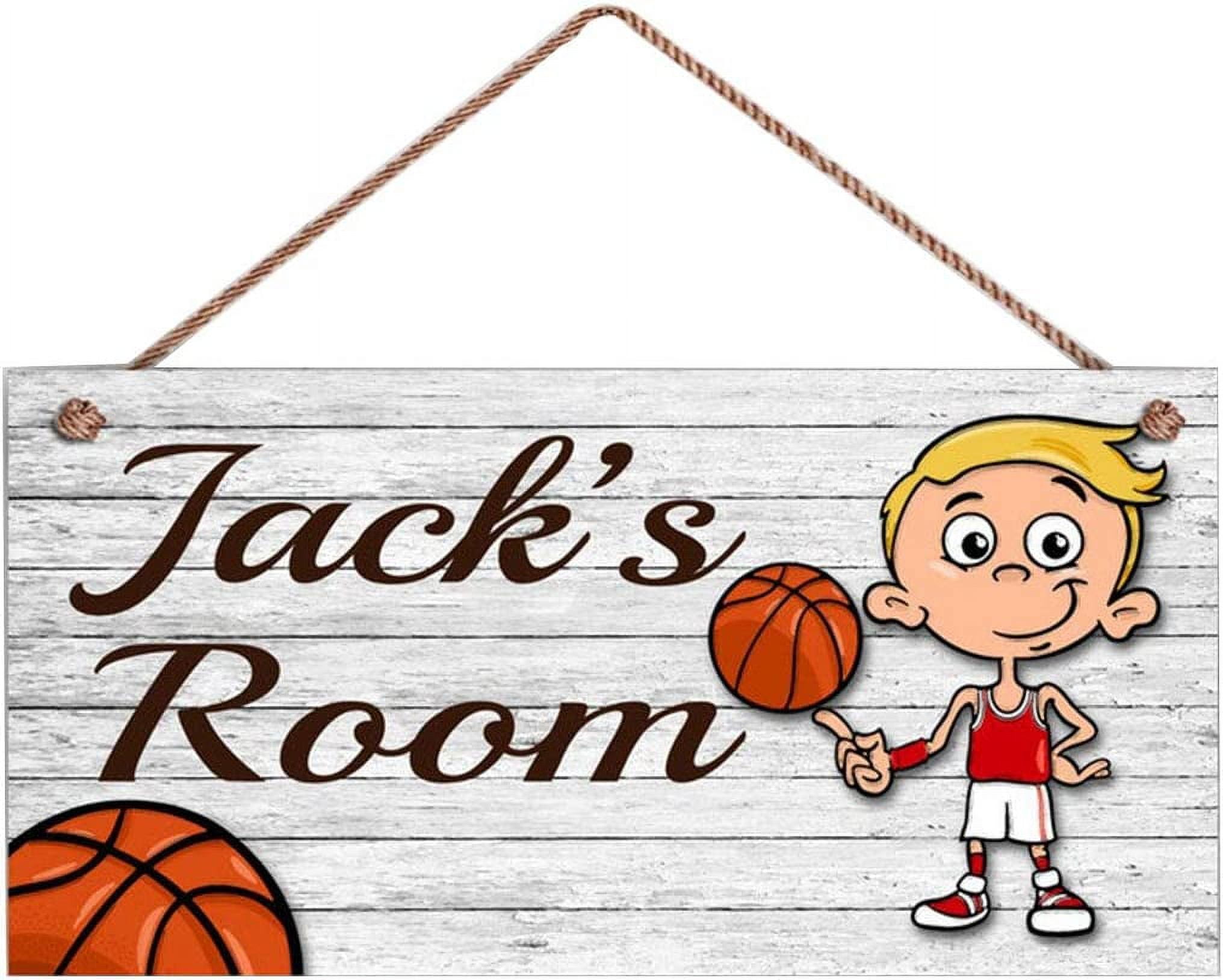 Basketball Sign, Rustic Sports Room Sign, Personalized Sign, Kid's Name ...