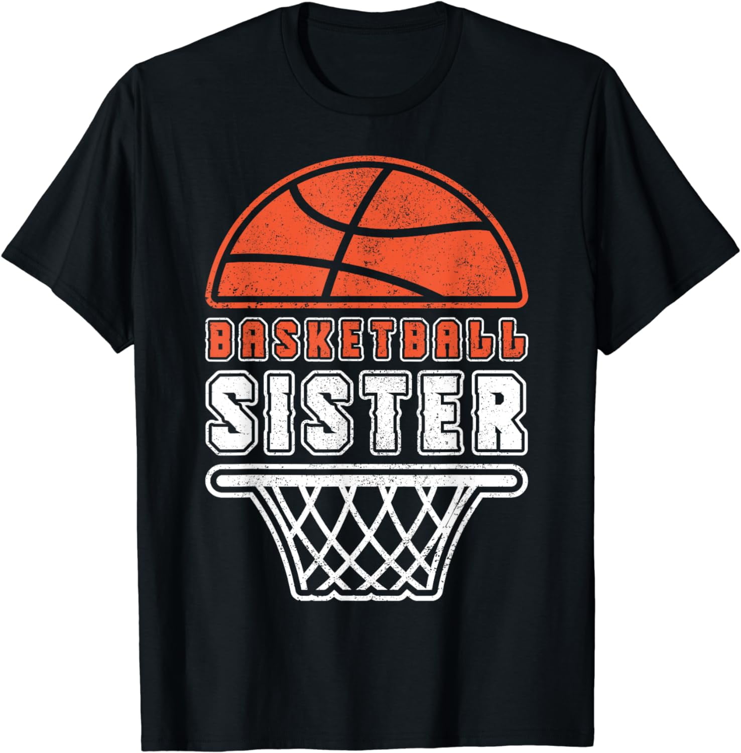 Basketball Sister Basketball Lover Fan Kids Girls Basketball T-Shirt ...