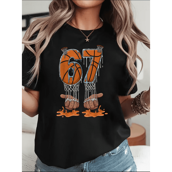Basketball Six Seven Meme Drip Funny Sport Youth Graphic Unisex T-Shirt ...