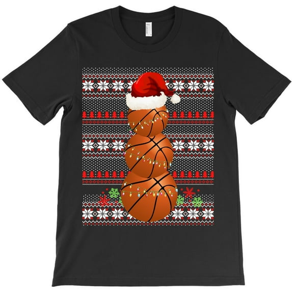 Basketball Snowman Family Group Funny Christmas Sports Gift Themed Fun ...