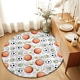 Basketball Soccer Tennis Sport Style Round Area Rug 3ft,Living Room Rug ...