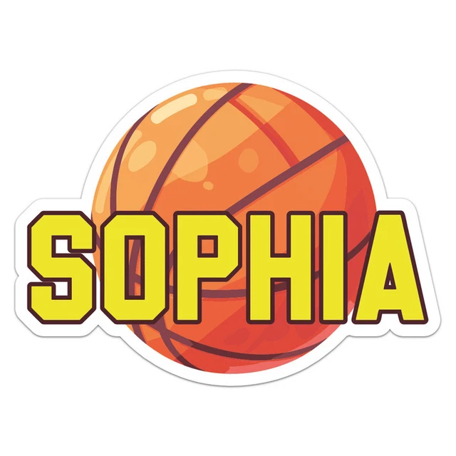 Basketball Sophia Sticker Phone Decal Water Bottle Stickers Car Decals ...