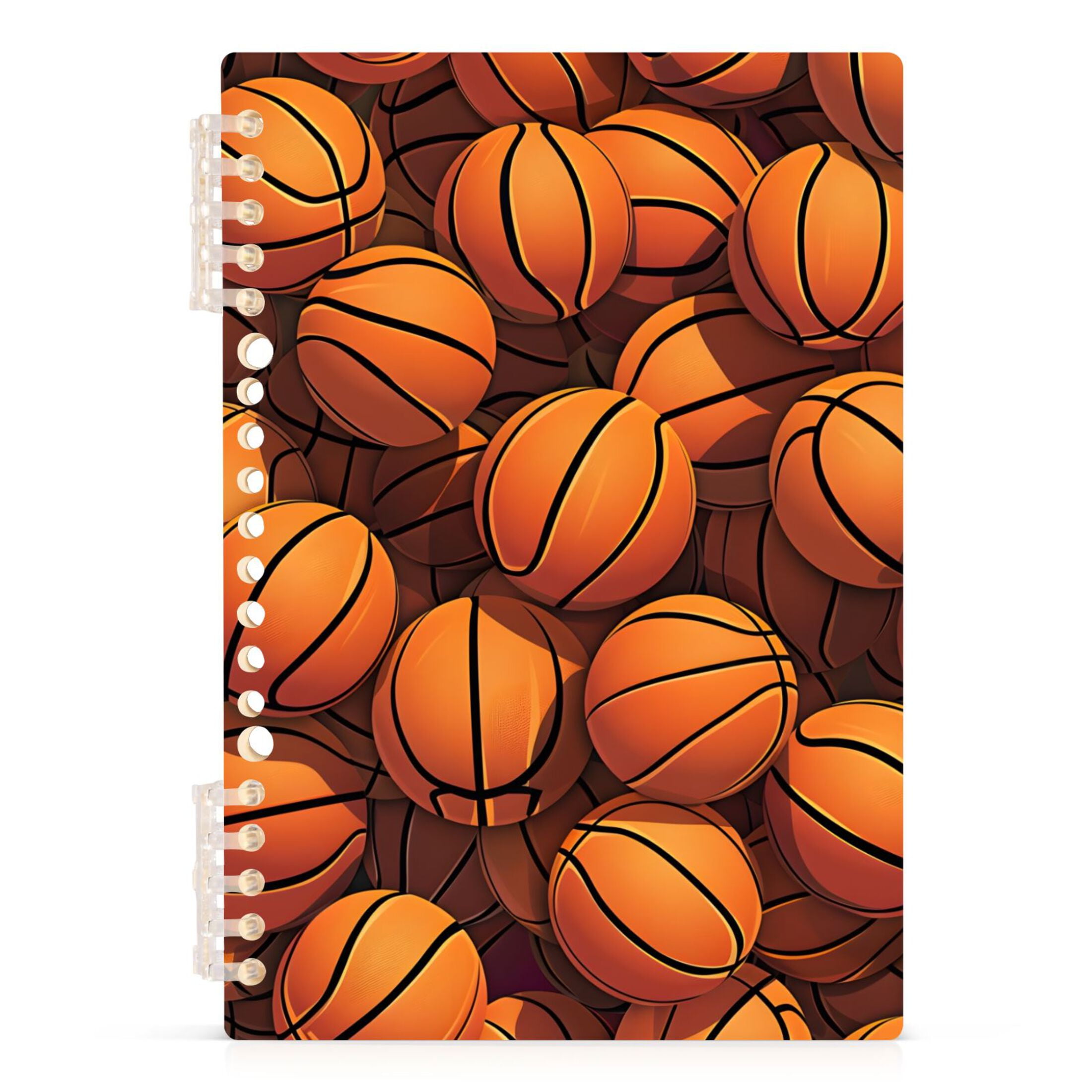 Basketball Spiral Journal Notebook College Ruled Notebook 8.3" x 5.7 ...