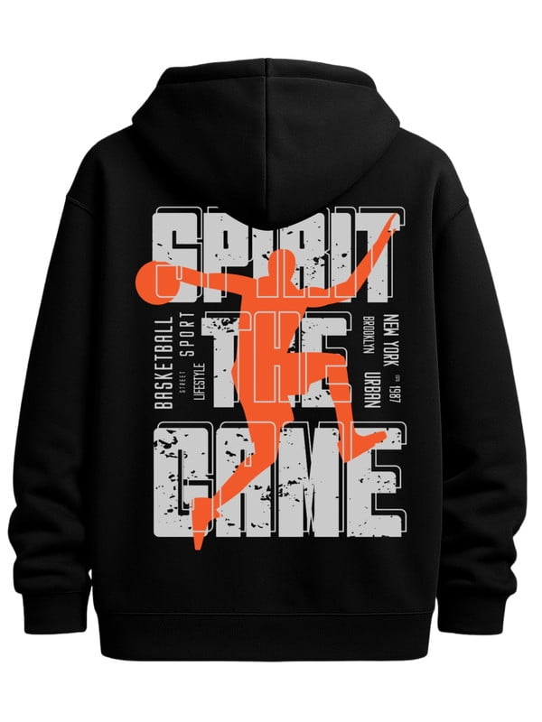 Basketball Spirit funny hoodies mens polyester black Spring Summer ...