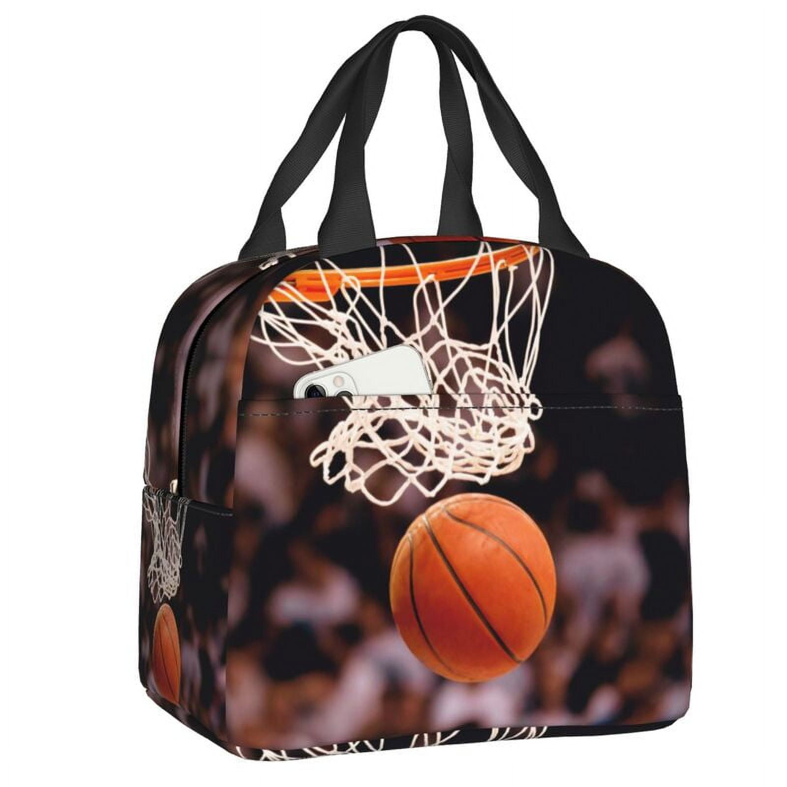 Basketball Splat Lunch Bag Women Portable Cooler Thermal Insulated ...