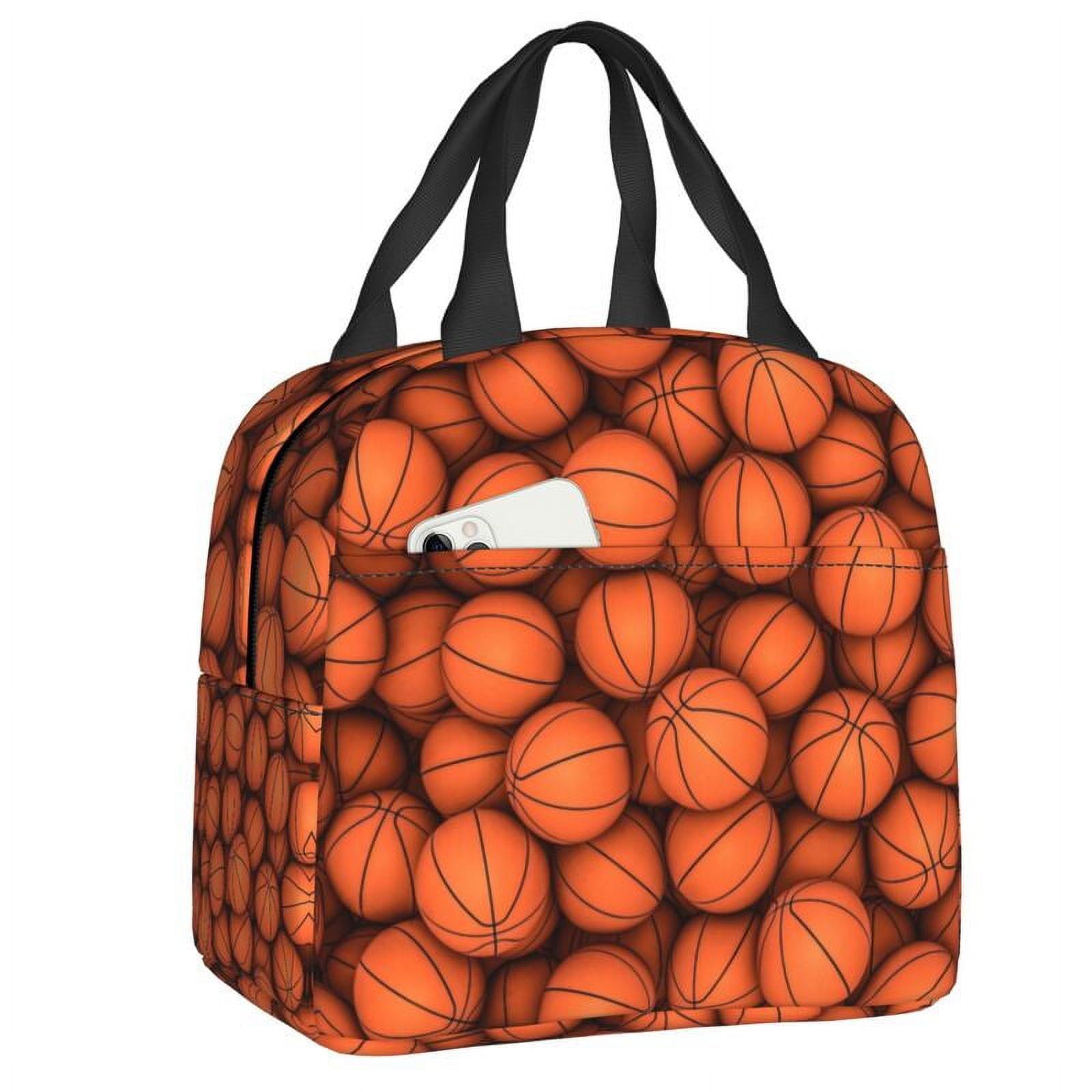Basketball Splat Lunch Bag Women Portable Cooler Thermal Insulated ...