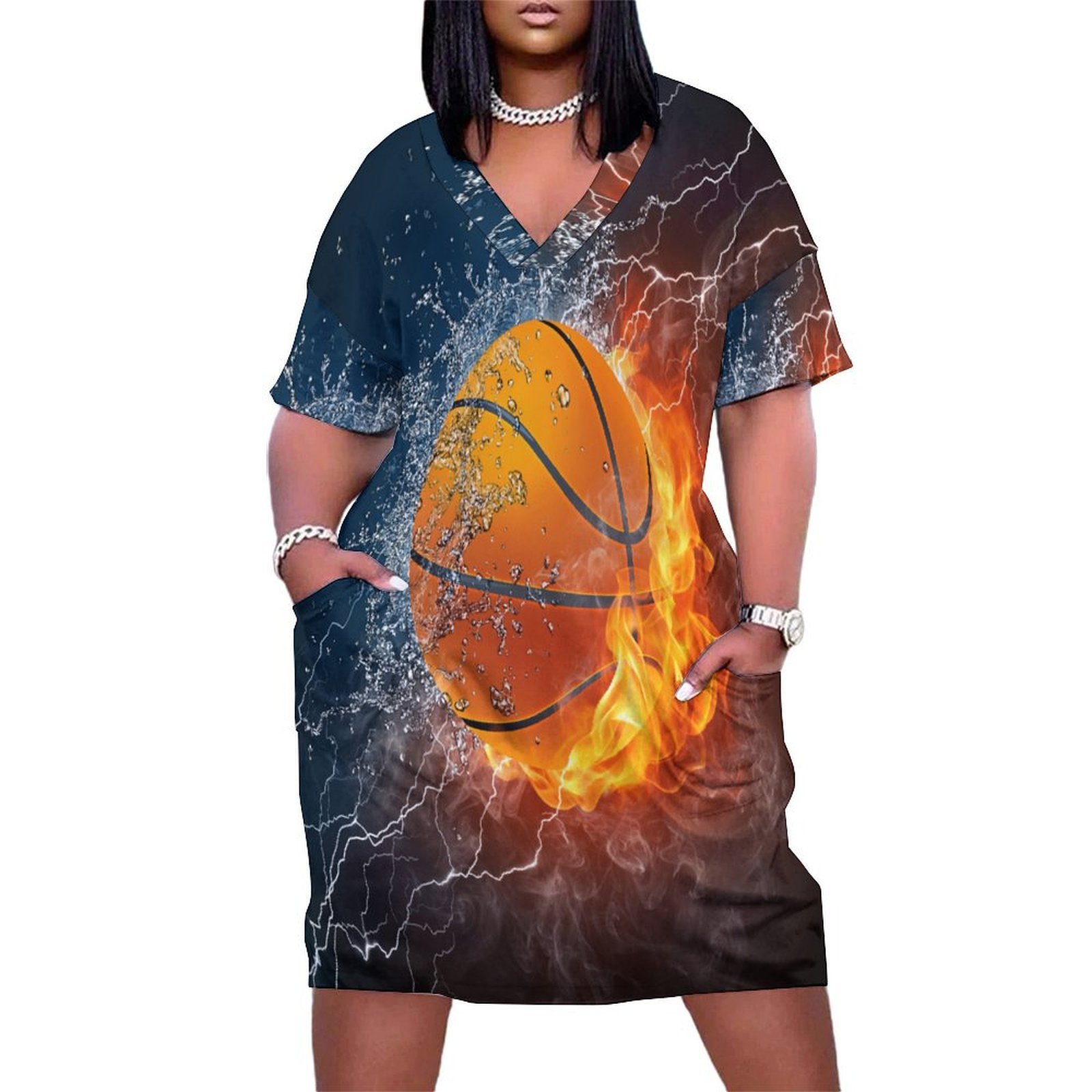 Basketball Sport Ball Loose Pocket Dress Dresses Summer Summer Dresses ...