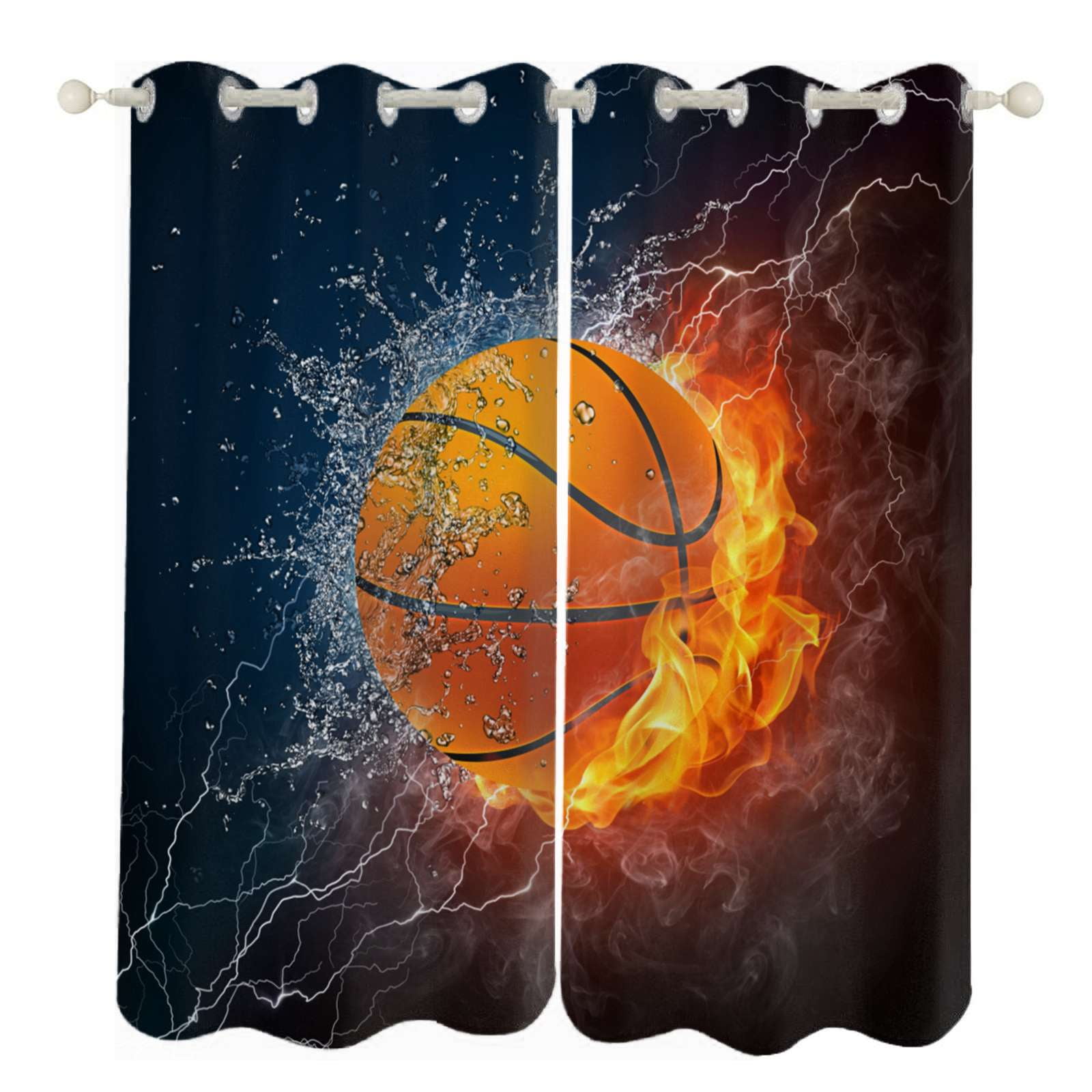 Basketball Sport Ball Sunshade Curtains Home Bedroom Living Room Dining ...