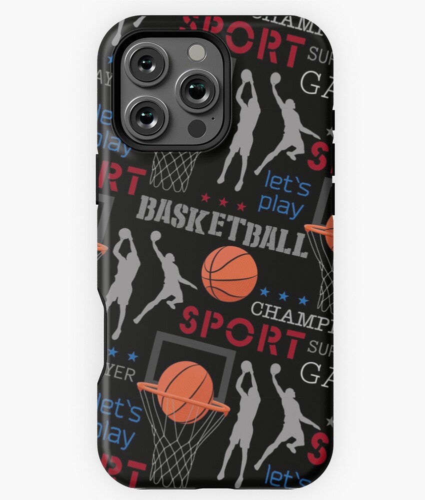 Basketball Sport Love Heart Game Day Phone Case for iPhone 16 15 14 13 ...