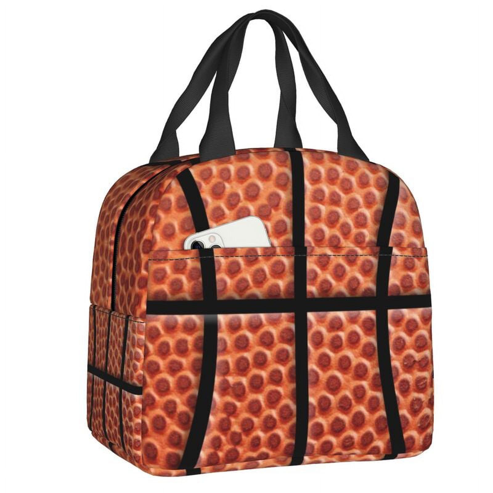 Basketball Sport Lunch Bag Portable Thermal Cooler Insulated Lunch Box ...