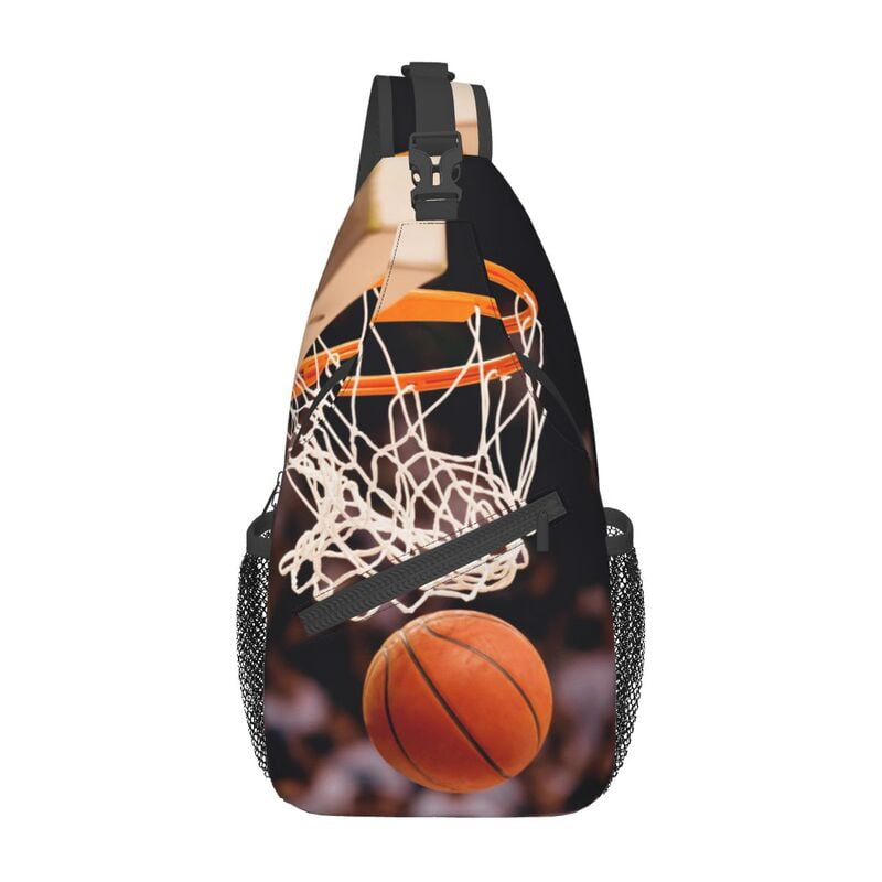 Basketball Sport Pattern Sling Crossbody Chest Bag Men Fashion Shoulder ...