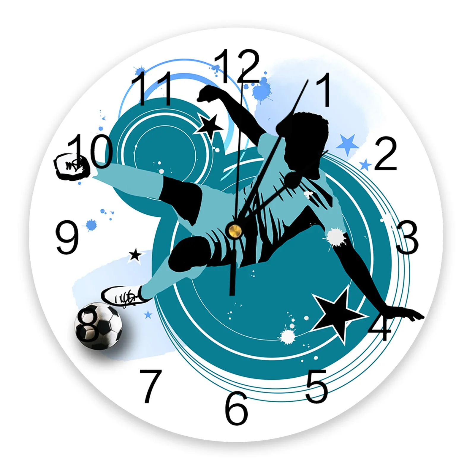 Basketball Sport Shooting PVC Wall Clock Modern Design Living Room ...
