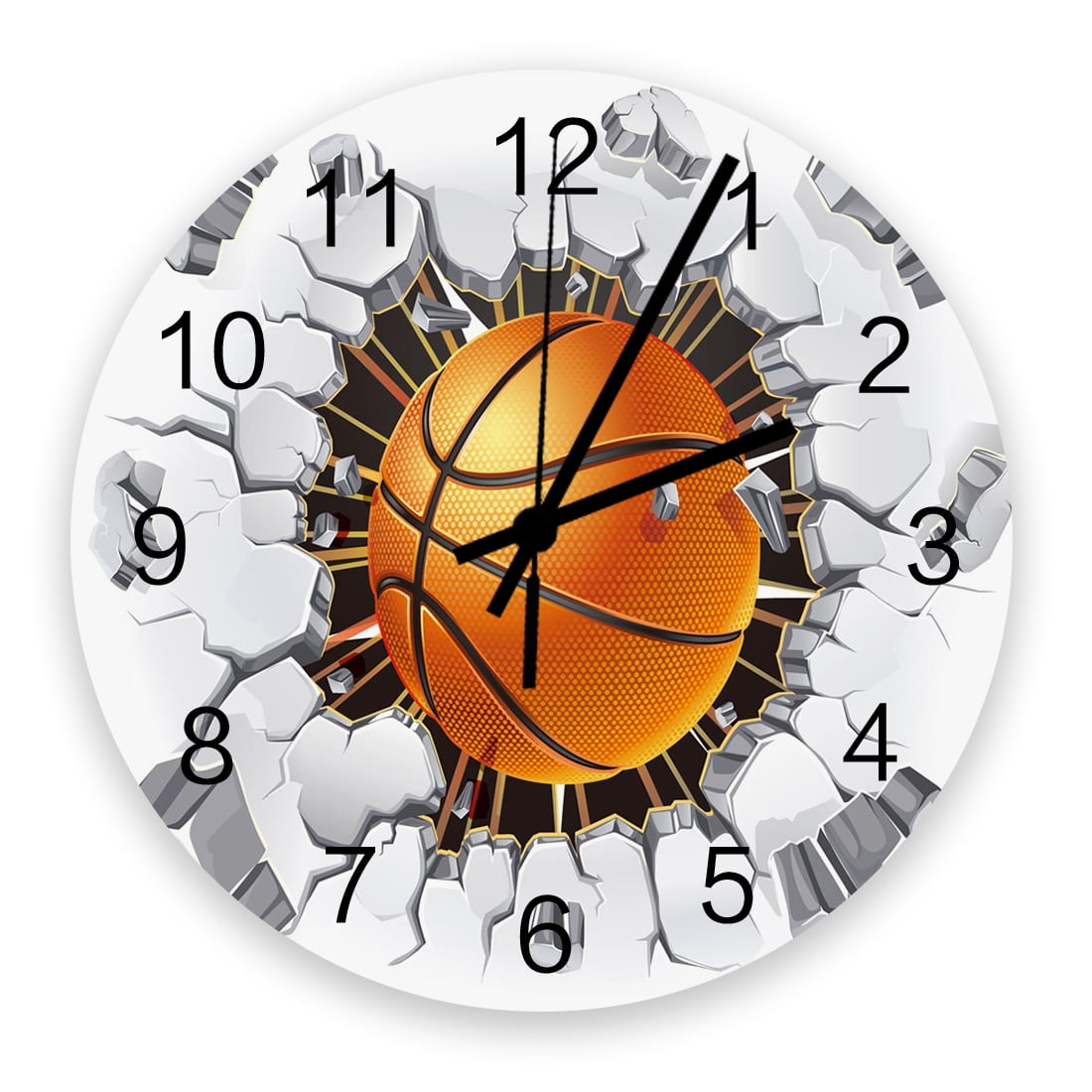 Basketball Sport Shooting Wall Clocks Silent Home Cafe Office Wall ...