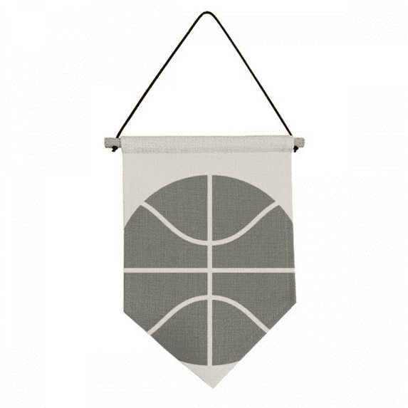 Basketball Sport Simple Geometry Pattern Canvas Flag Hanging Wall Art ...