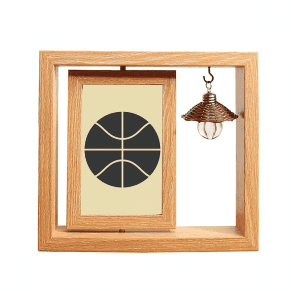Basketball Sport Simple Geometry Pattern Wooden Rotating Picture Photo ...