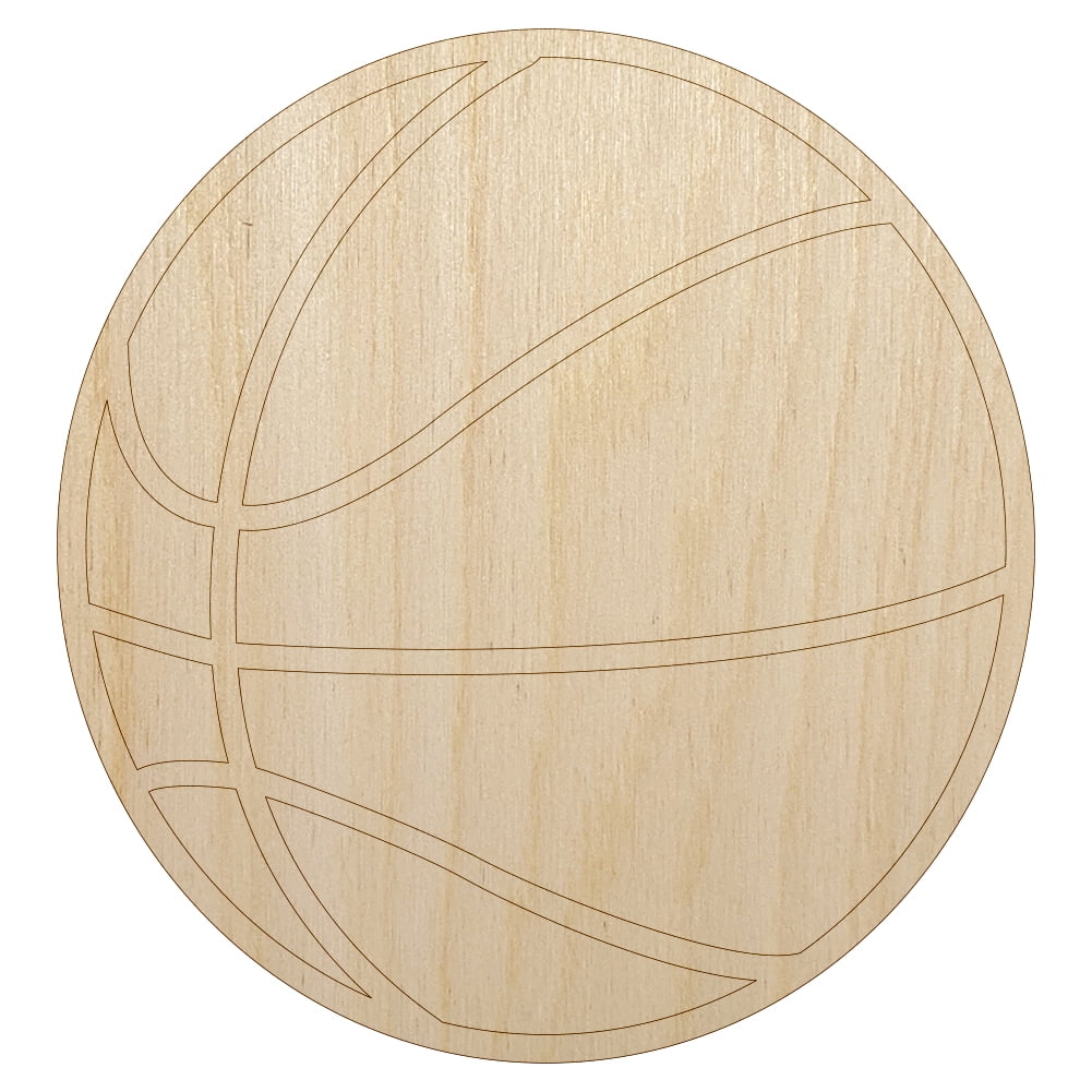 Basketball Sport Wood Shape Unfinished Piece Cutout Craft DIY Projects ...